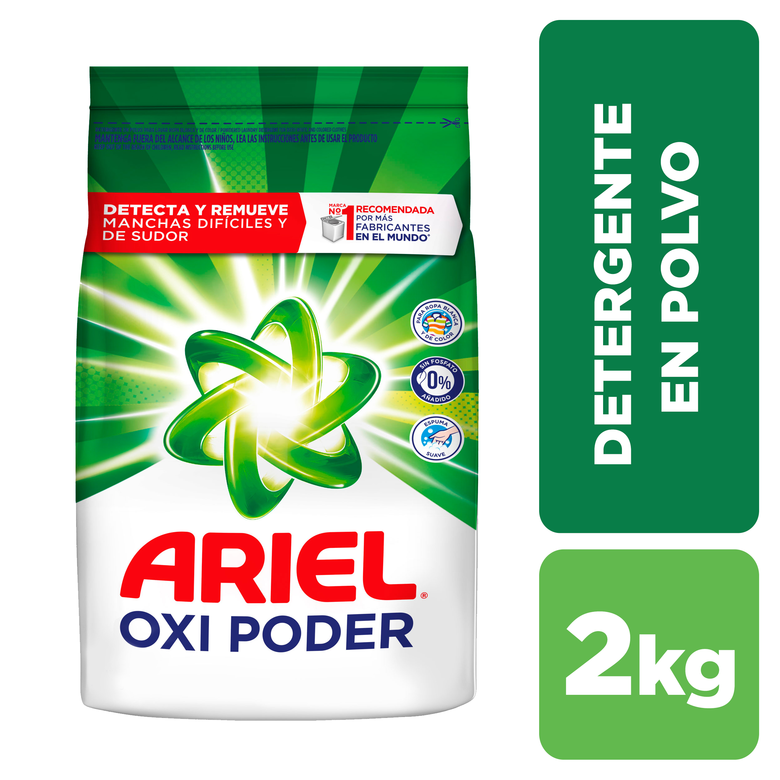 Ripley - ARIEL OXI PODER DETERGENTE EN POLVO PARA LAVAR ROPA BLANCA Y ...