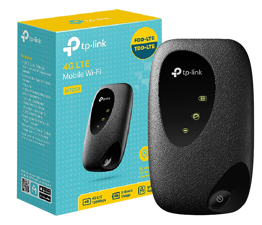 Ripley - ROUTER MÓVIL PARA SIM CARD TP-LINK 4G LTE M7200