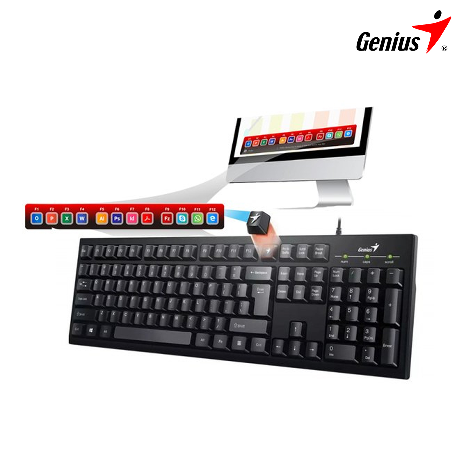 Ripley - GENIUS TECLADO SMART KB-100 USB SP BLACK