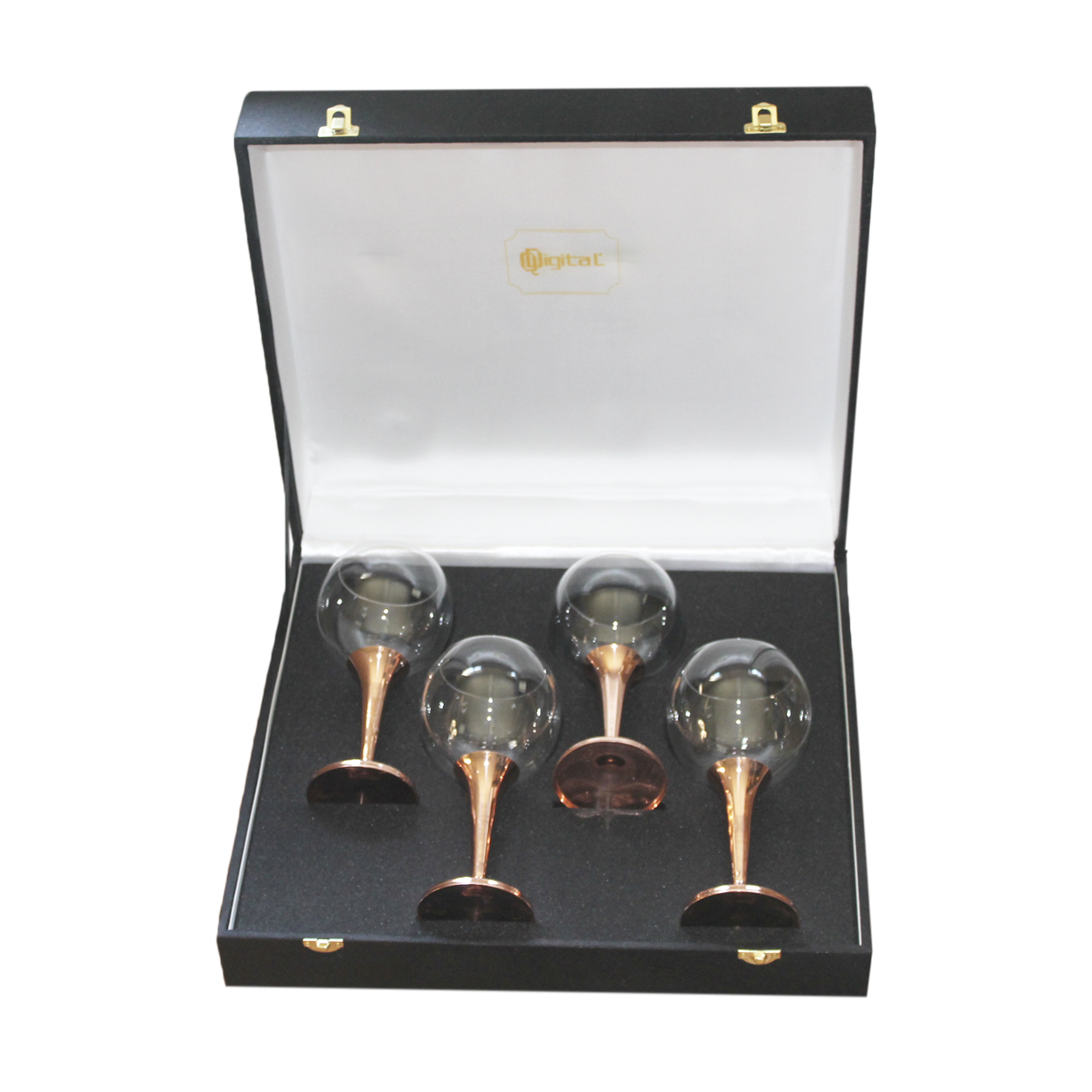 Ripley - SET 4 COPAS VINO LISA C/BASE DE COBRE