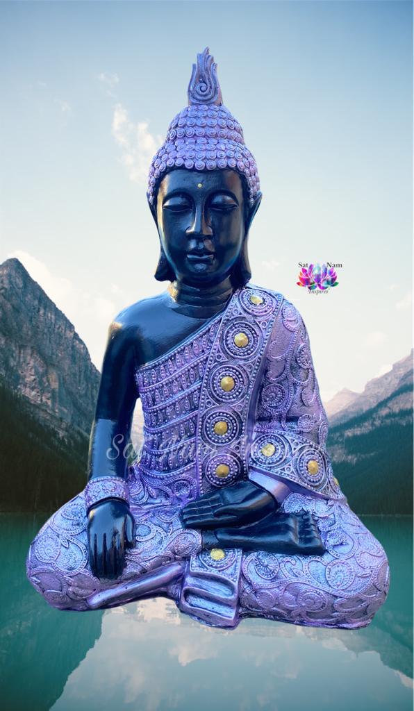 Ripley - BUDA MEDITACIÓN MUDRA BHUMISPARSHA VIOLETA 50 CM
