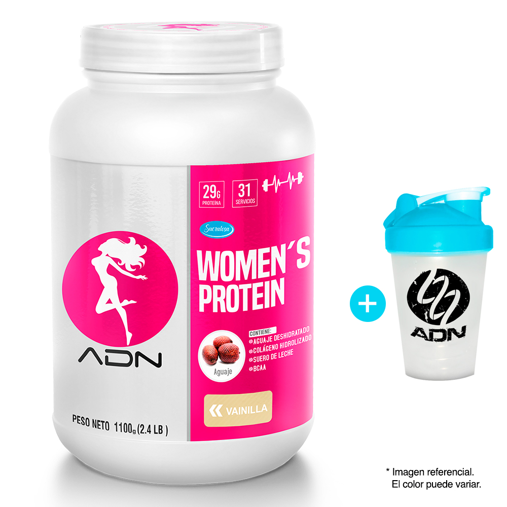 Ripley - PROTEÍNA ADN WOMEN PROTEIN 1.1KG CHOCOLATE + SHAKER