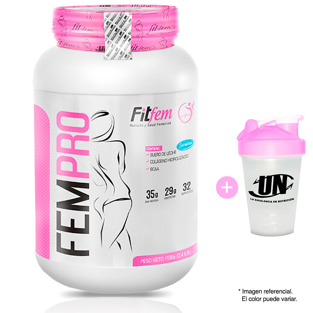 Ripley - PROTEÍNA FITFEM FEM PROTEIN 1.1KG FRESA + SHAKER