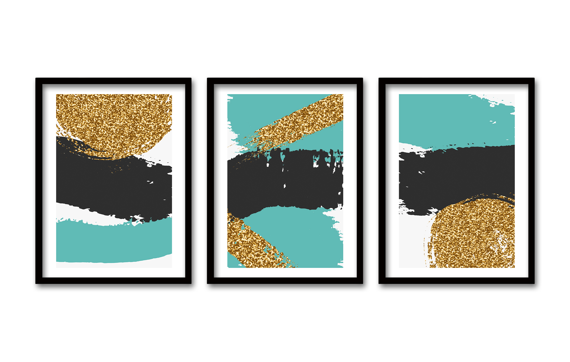 Ripley - CUADRO TRIO NEGRO 40X30CMS GOLD