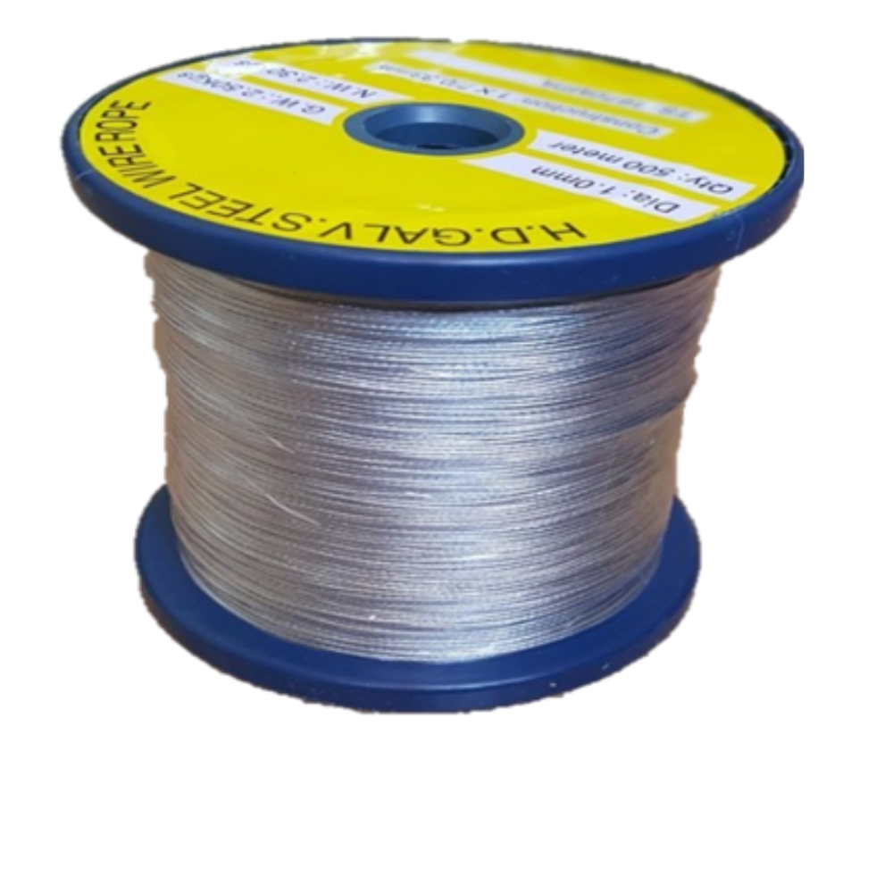 Ripley - PIOLA DE ACERO GALVANIZADO 1 MM 500 METROS