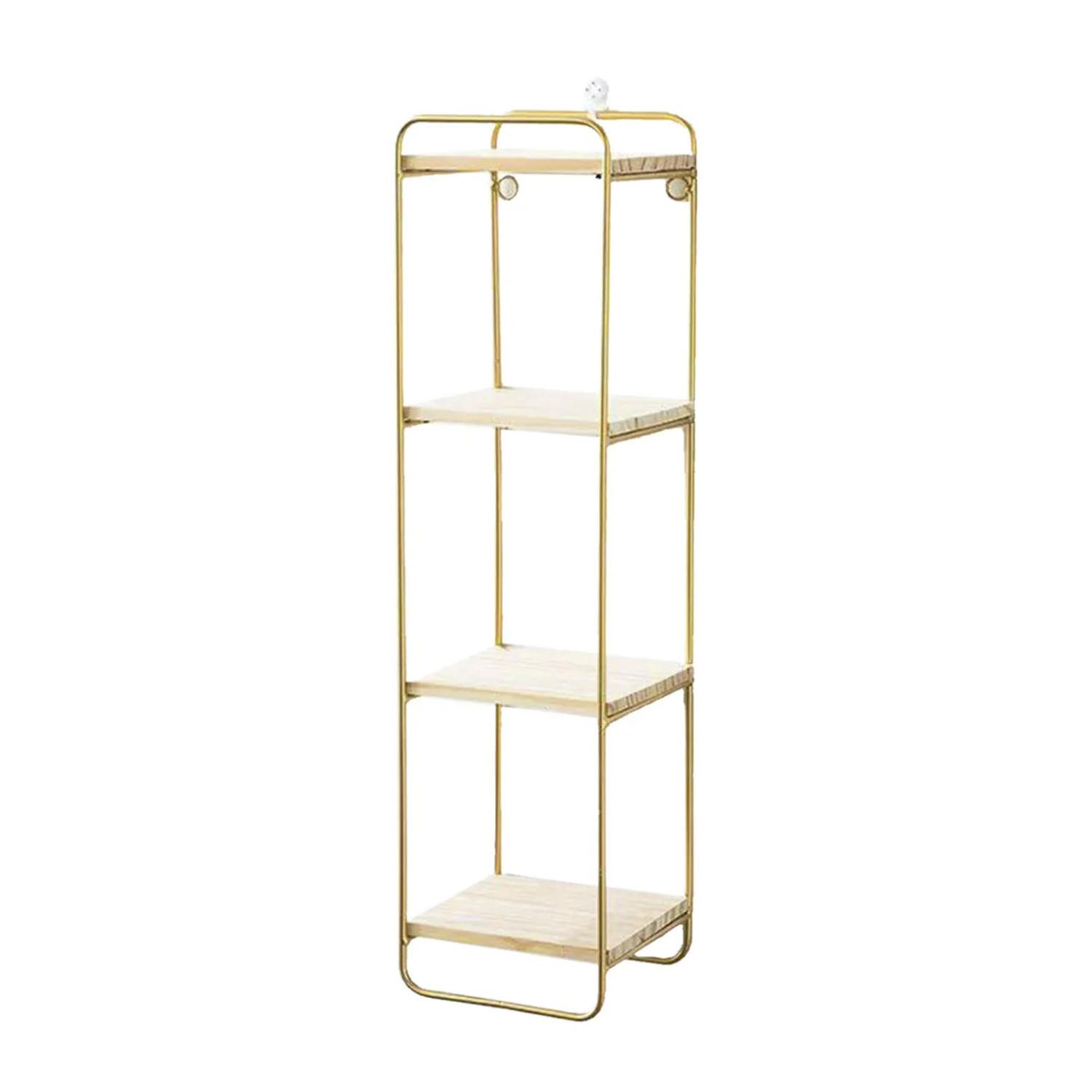 Ripley - REPISA NÓRDICA DORADA METAL Y MADERA VERTICAL