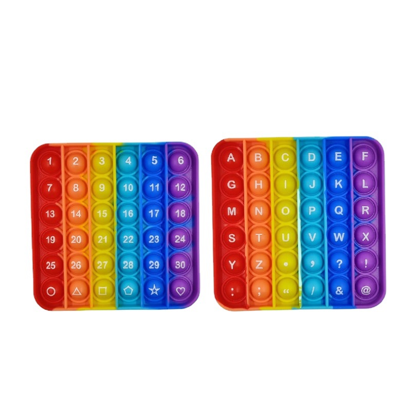 Ripley - POP IT JUGUETE ANTI ESTRÉS PACK X6 LETRAS, FIGURAS Y NUMEROS