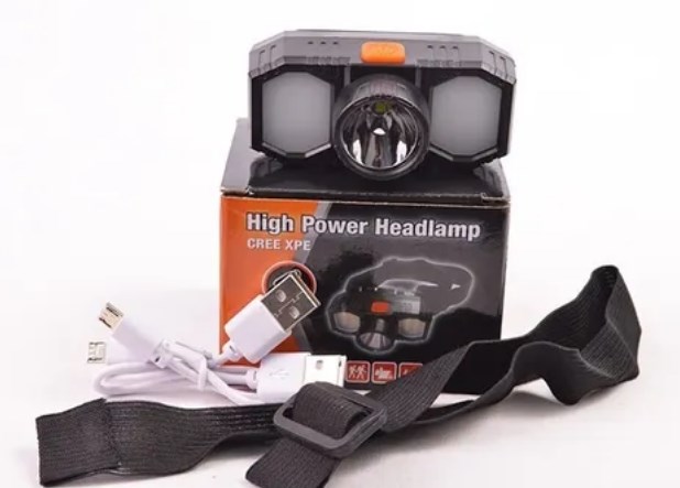 Ripley - LINTERNA FRONTAL RECARGABLE FOCO CABEZA LINTERNA MINERA FOCO