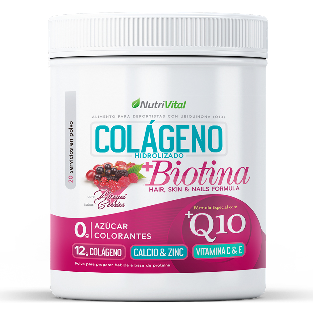 Ripley - COLÁGENO HIDROLIZADO 12G + BIOTINA + COENZIMA Q10 300 GRS ...