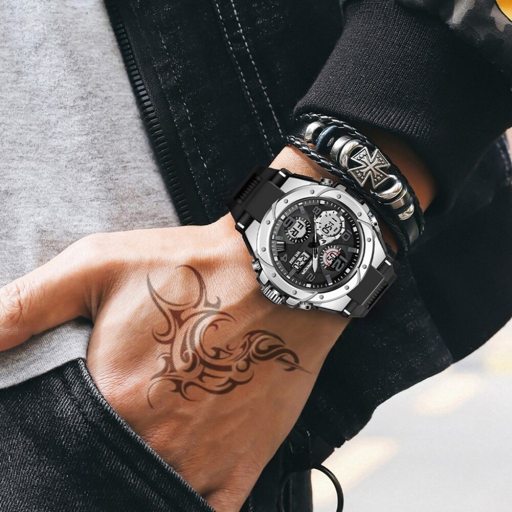 RELOJ DEPORTIVO SANDA 6008 CUARZO DUAL TIMER | Compara precios con Compy.pe