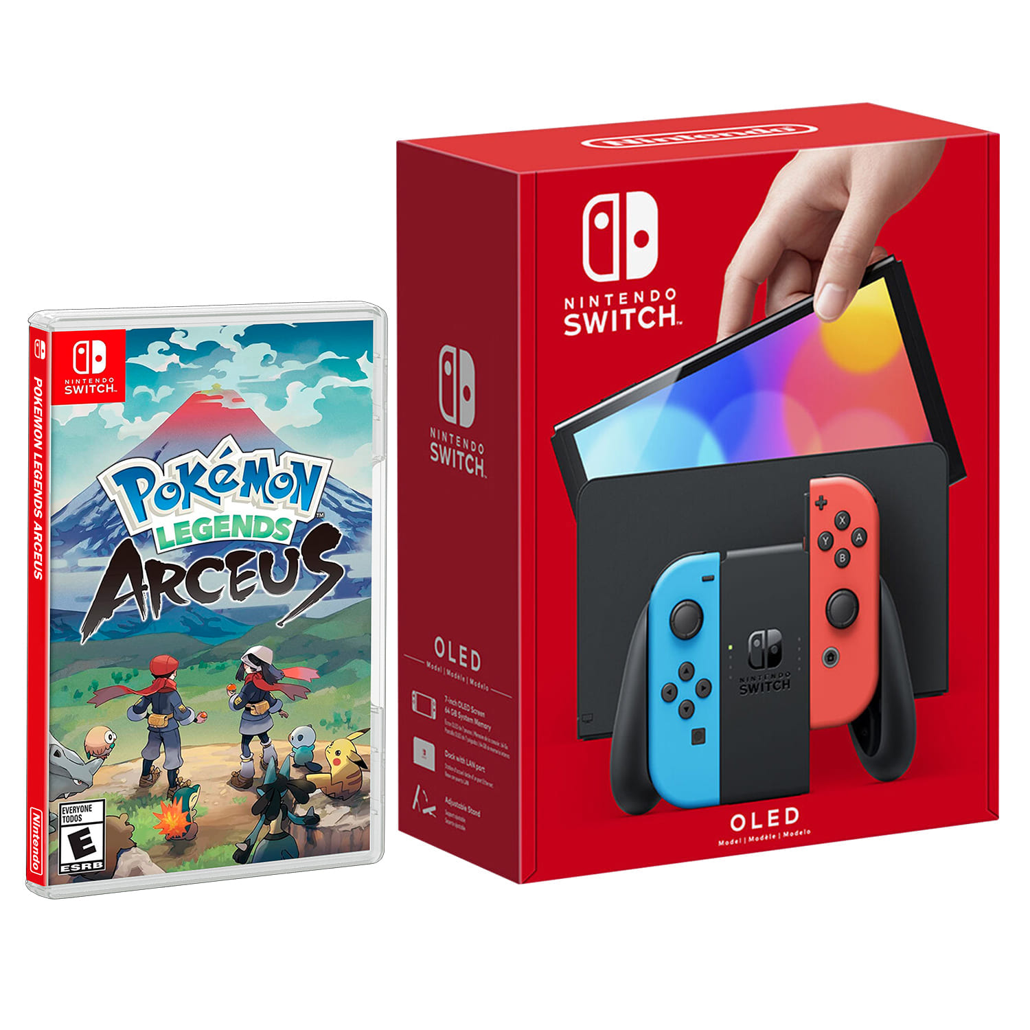 Ripley - CONSOLA NINTENDO SWITCH OLED NEON + POKEMON LEGENDS ARCEUS