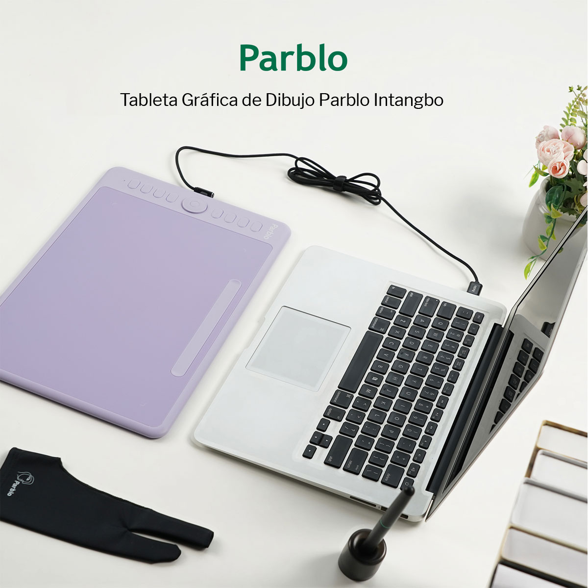 Tableta Digitalizadora Parblo Intangbo M Purple | Paris.cl