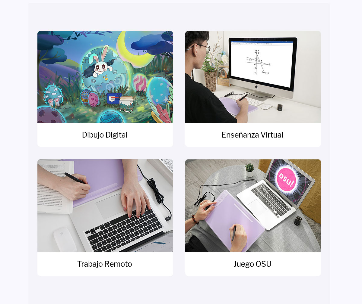 Tableta Digitalizadora Parblo Intangbo M Purple | Paris.cl