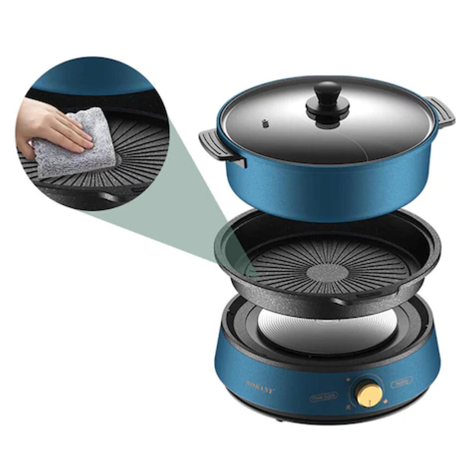 Ripley - OLLA ELECTRICA VAPORERA 4L ANTIADHERENTE AZUL SK-2006 SOKANY