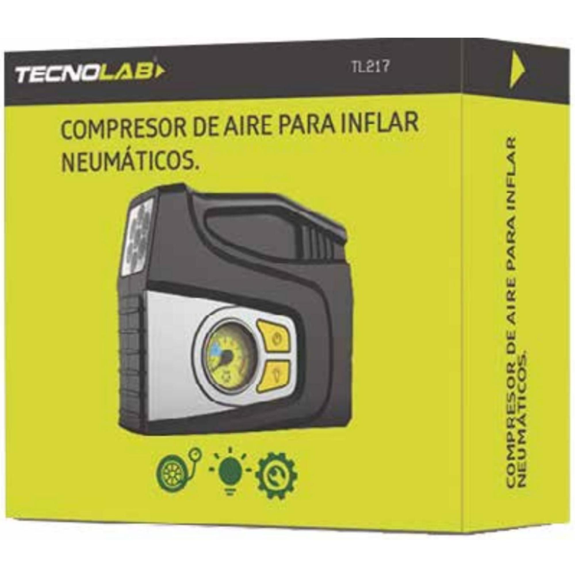 Ripley - COMPRESOR AIRE 12V 100 PSI LUCES LED EMERGENCIA TECNOLAB