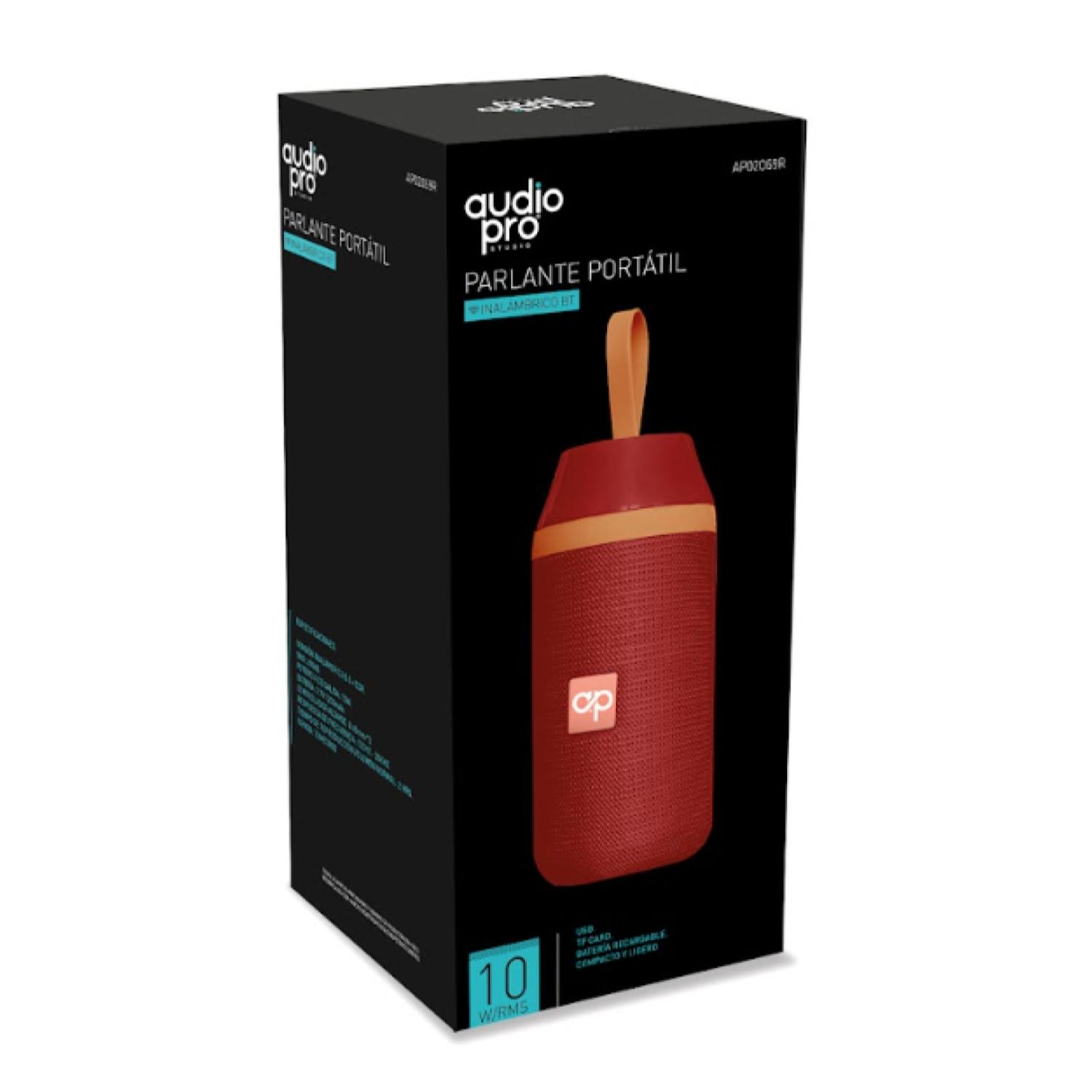 Ripley - PARLANTE BLUETOOTH 10W RMS USB AUX ROJO AUDIO PRO