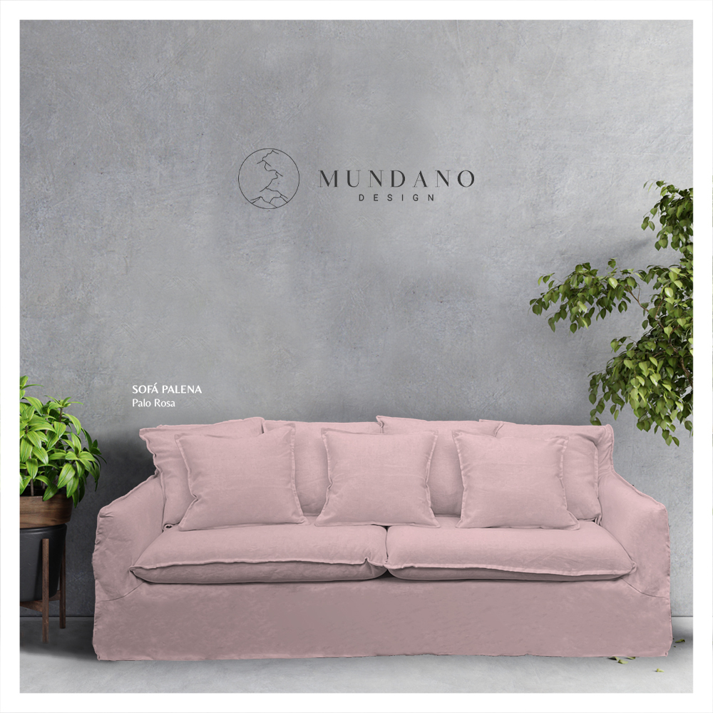 Ripley - SOFA PALENA LINO PALO ROSA 3C