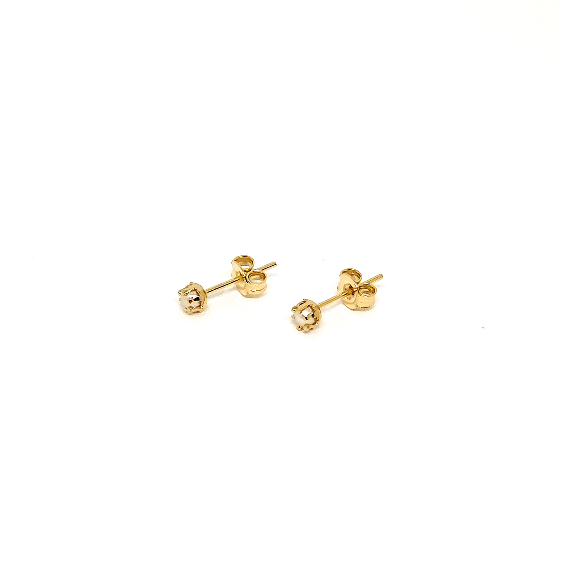 Ripley - AROS MINI PERLA 3MM ENCHAPADO ORO 18K