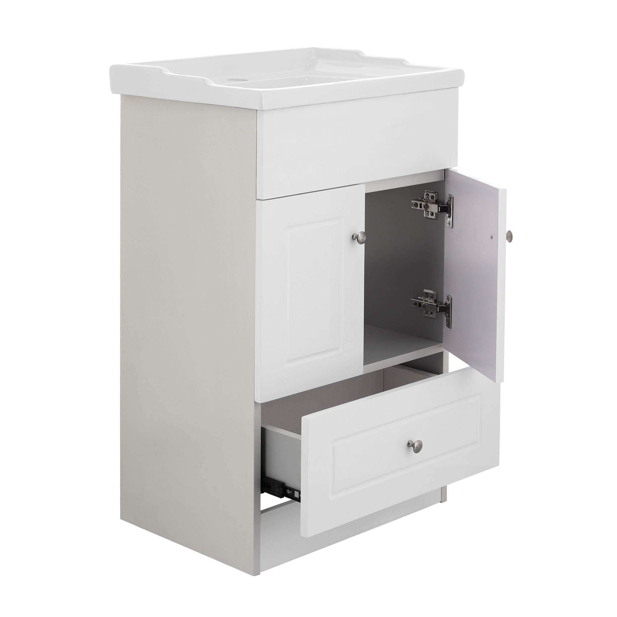 Ripley - KIT MUEBLE VANITORIO DOMSA BLANCO B-50-PH+F-50 / 50X80X40CM