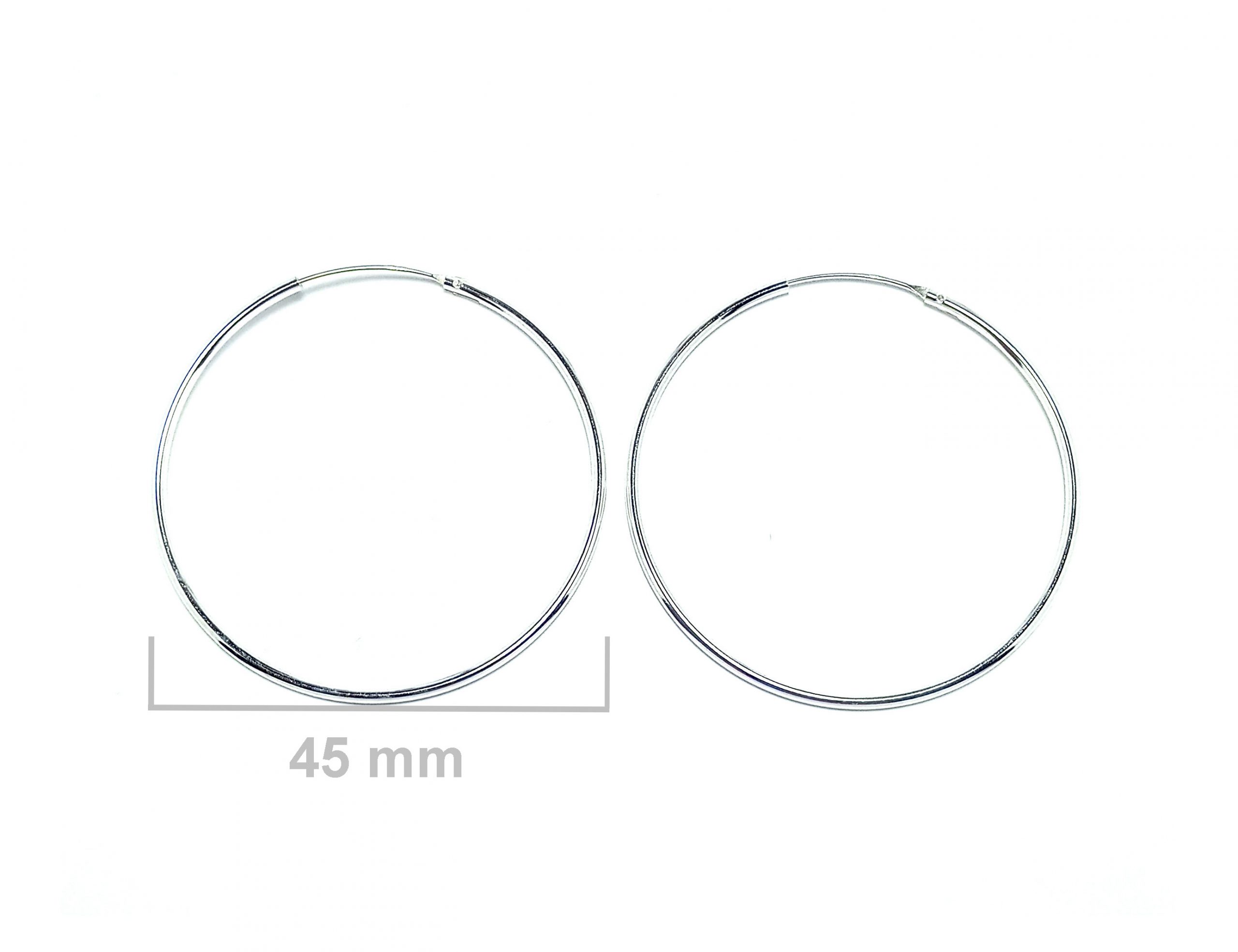 Ripley - AROS ARGOLLA 45MM PLATA FINA 925