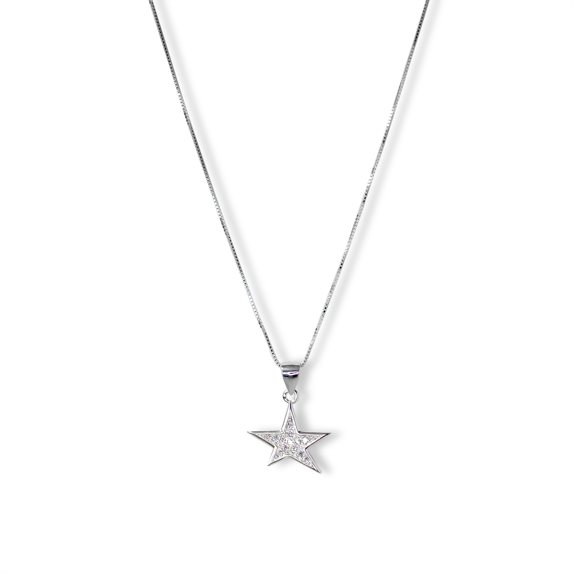 Ripley - COLLAR ESTRELLA CIRCÓN PLATA FINA 925