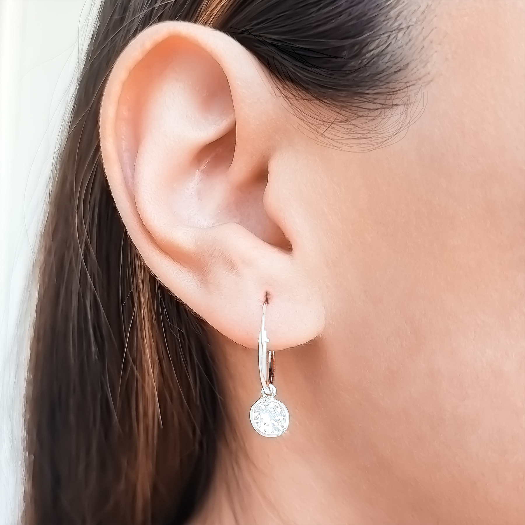 Ripley - AROS ARGOLLA CIRCÓN BLANCO COLGANTE PLATA FINA 925