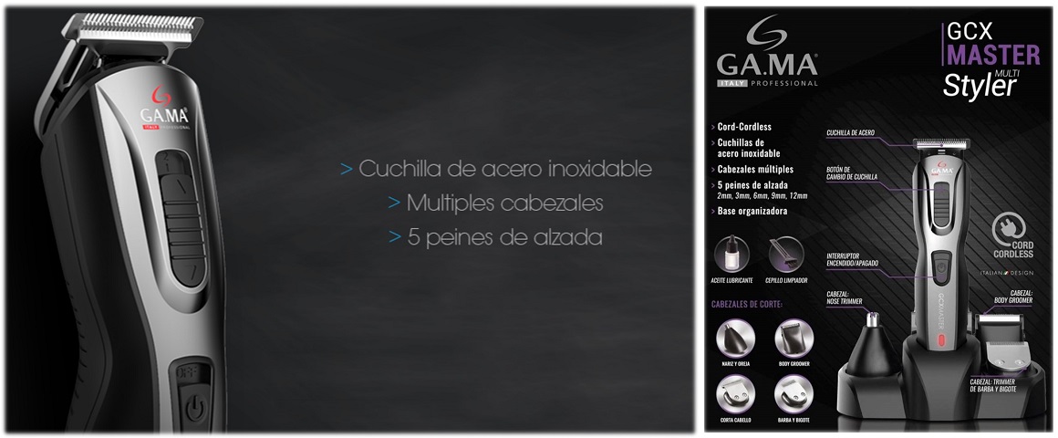 GAMA Cortapelos Clipper Multistyler Gama GCX Master Inalámbrico ...