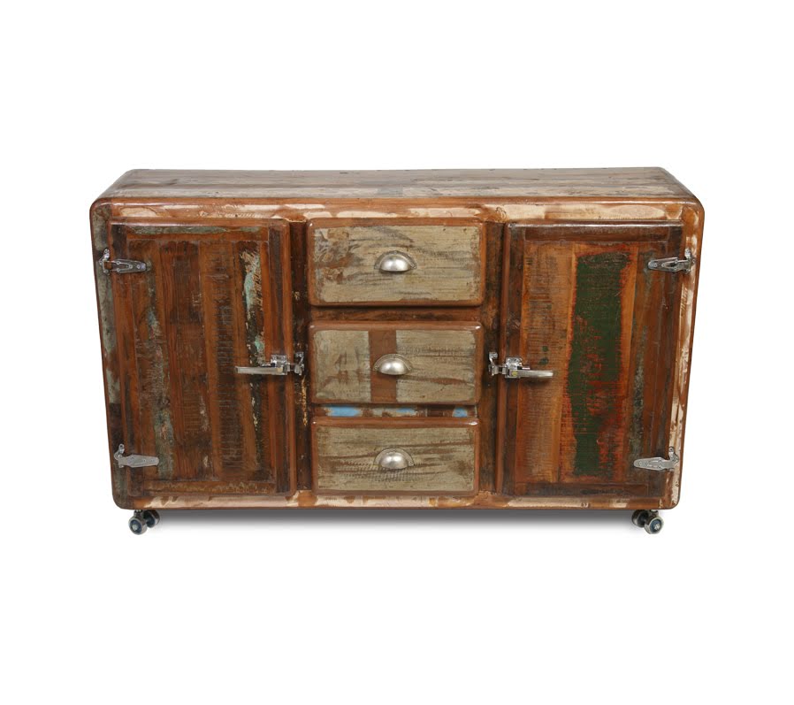 Ripley - BUFFET DE MADERA RECICLADA Y TIRADORES METÁLICOS ESTILO ...