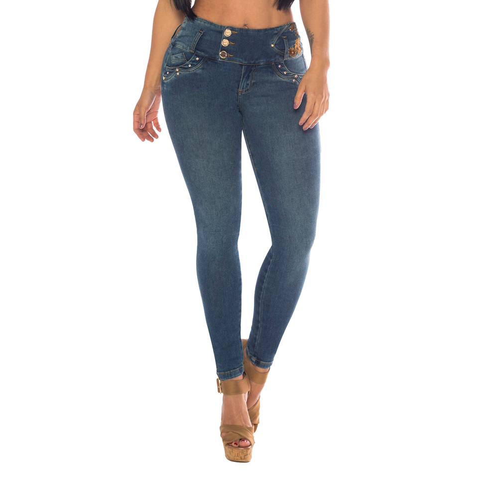 Ripley - JEANS COLOMBIANO LEVANTA COLA 14416 CHEVIOTTO