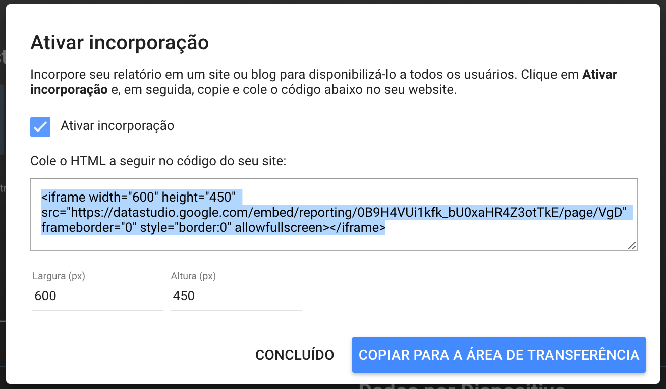 Veja como embedar os relatórios do Google Data Studio!