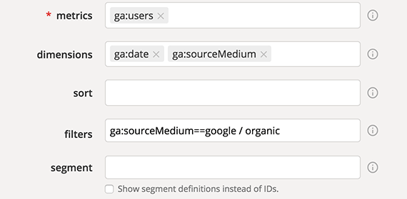 Google Analytics Query Explorer