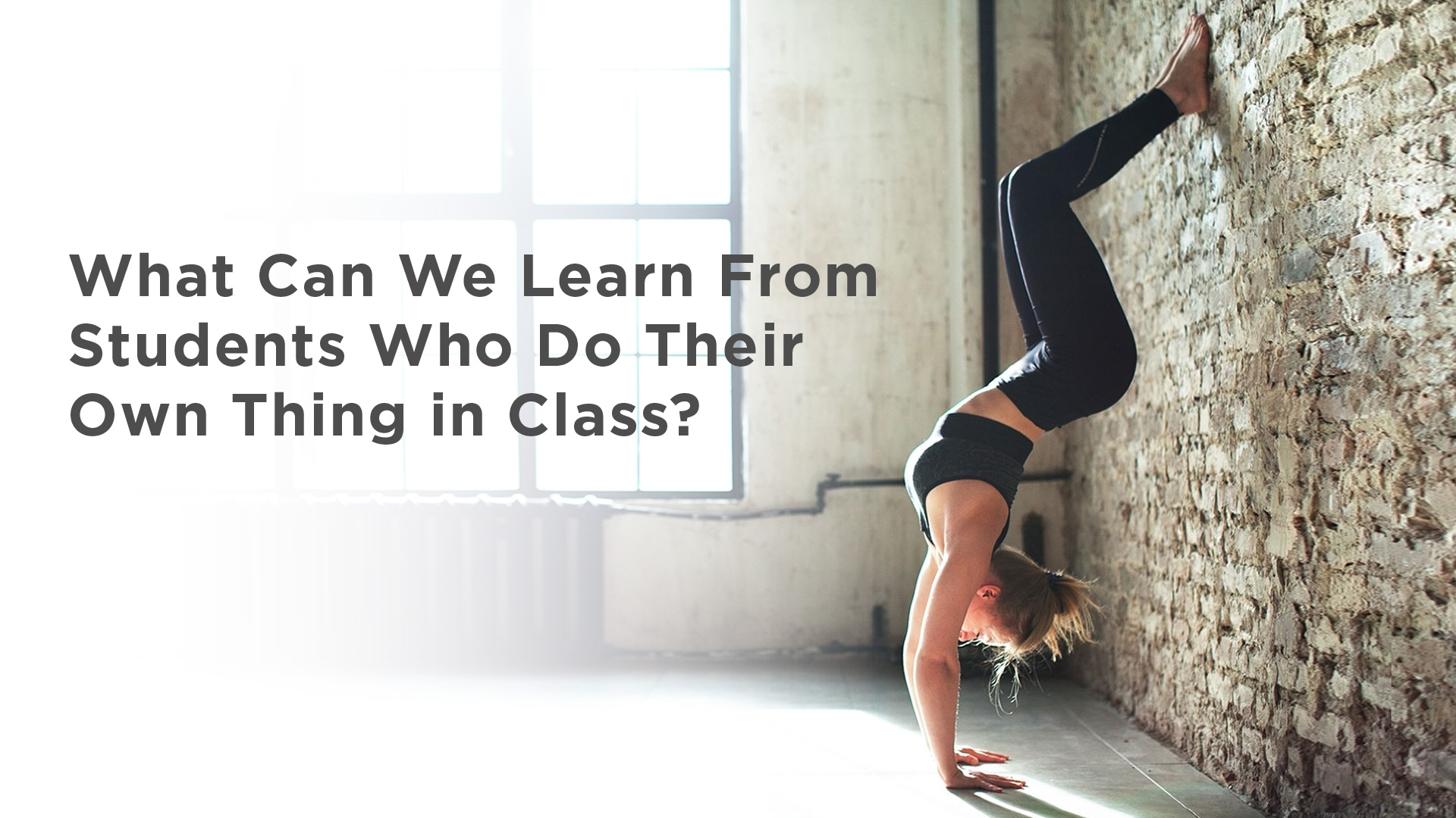 What Can We Learn From Students Who Do Their Own Thing in Class?