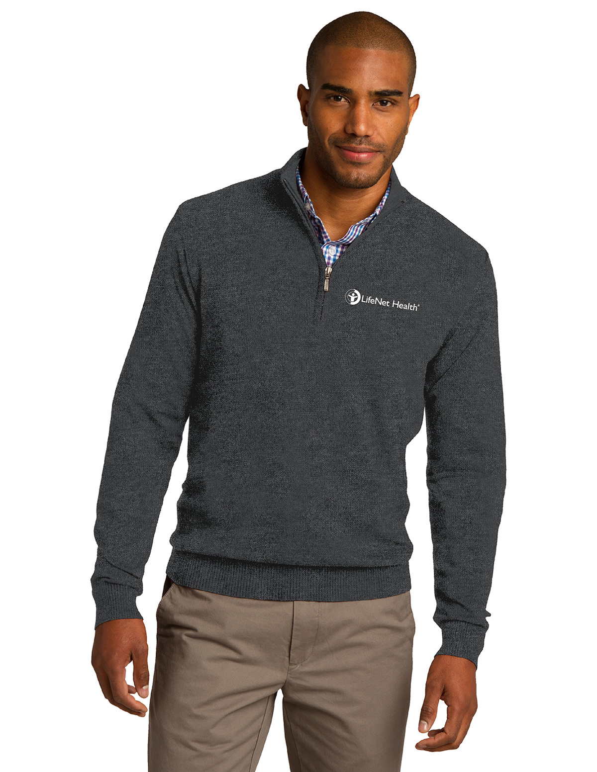 HOME / SHOP / LN-348 LIFENET MENS 1/2-ZIP SWEATER