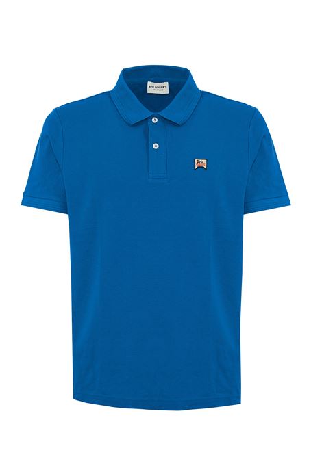 Polo In Piquet Sea Blue - Roy Roger's - Brancaccio Shop