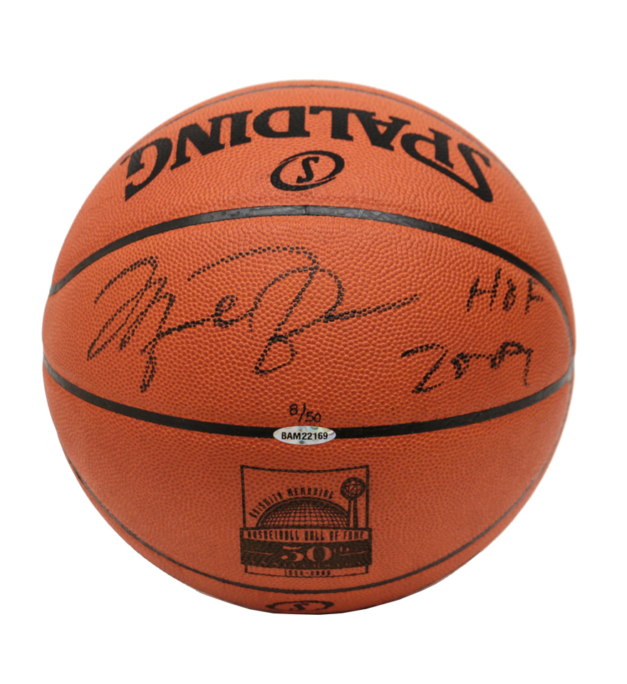 Charitybuzz: Michael Jordan Signed 50th Anniversary Hall of Fame Baske ...