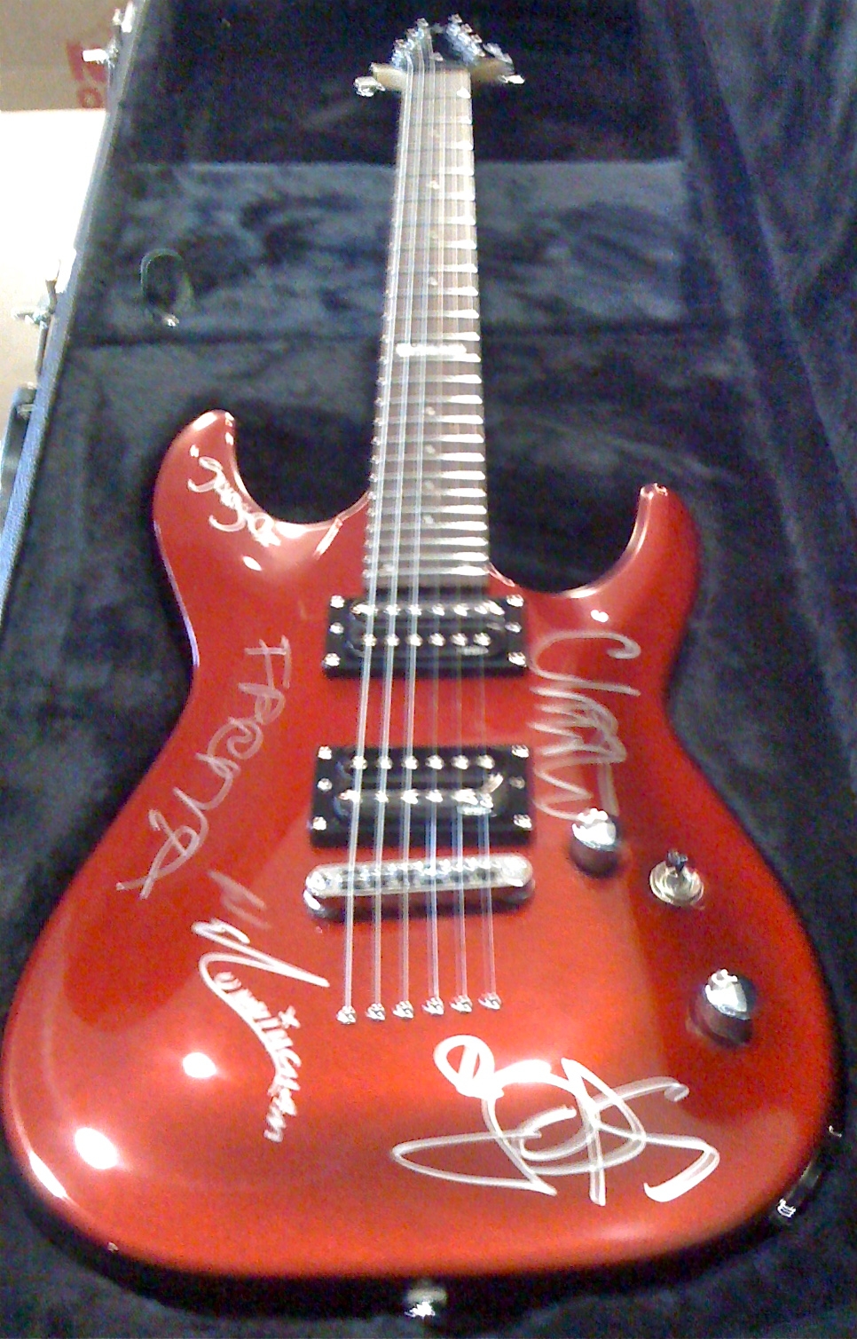 Charitybuzz: Deftones Autographed Guitar -- Signed by the Full Band ...