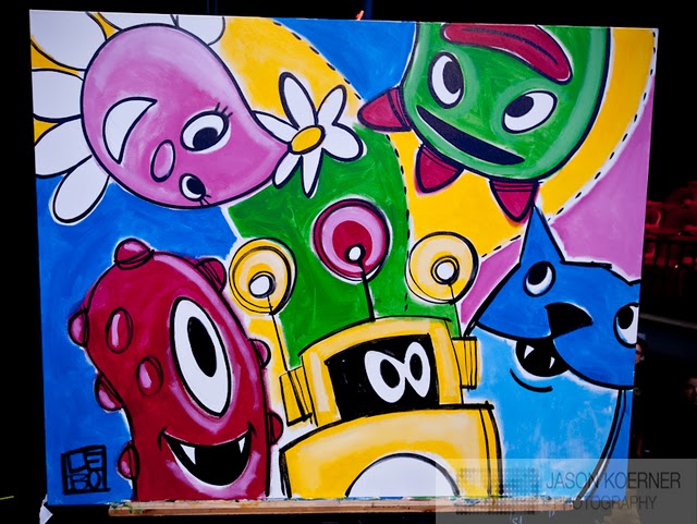 Charitybuzz: Custom Yo Gabba Gabba Painting by Lebo - Lot 213030