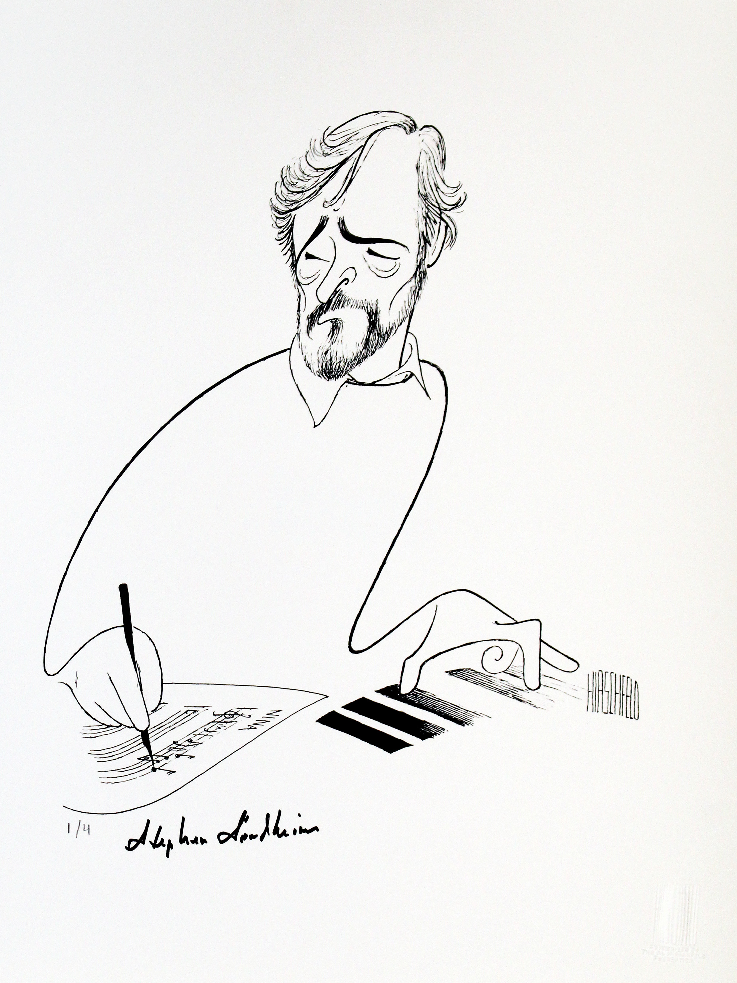 Charitybuzz: Stephen Sondheim Signed Limited Edition Print by Al Hirsc ...