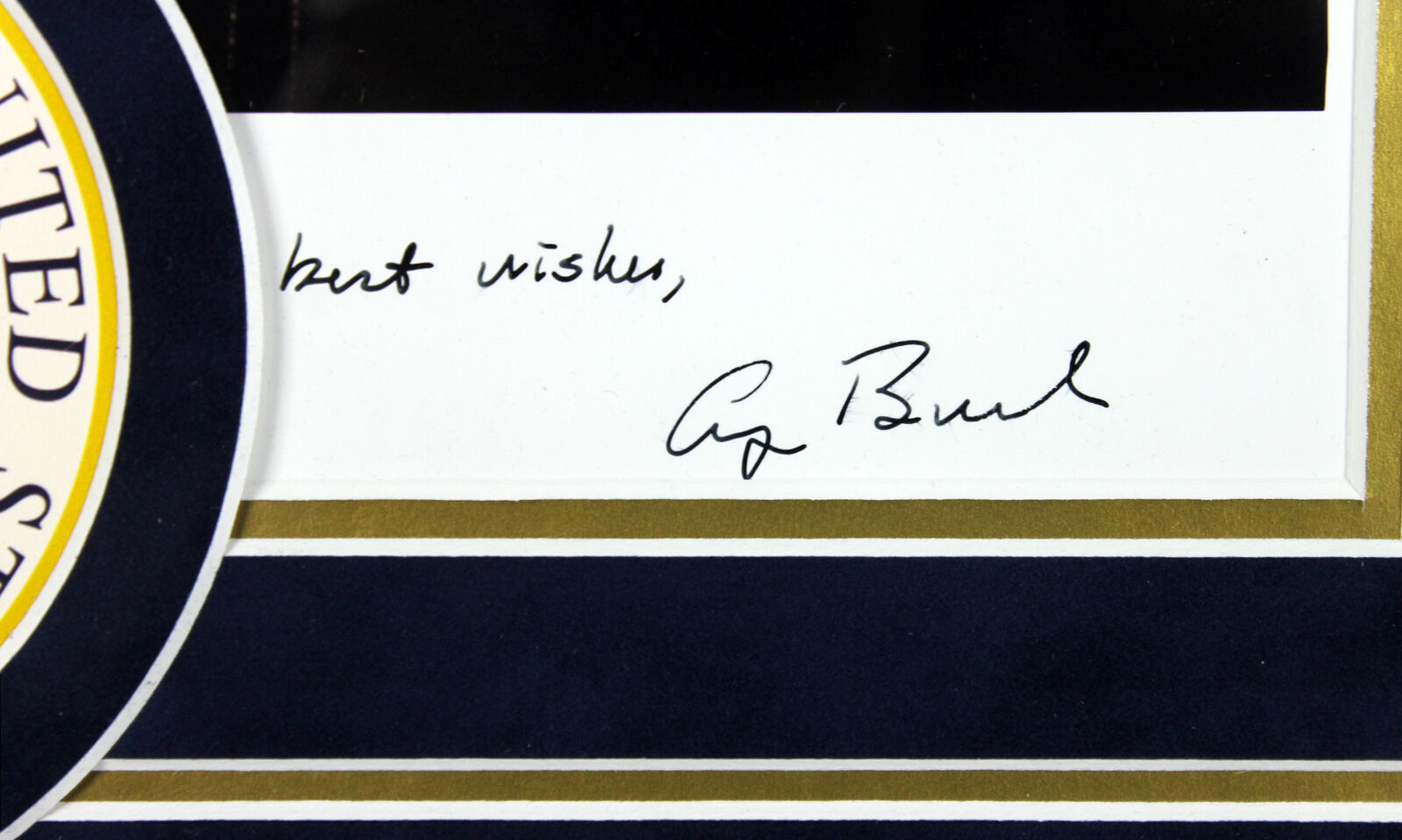 Charitybuzz: George H. W. Bush Authentic Signature & Framed Photo - Lot ...