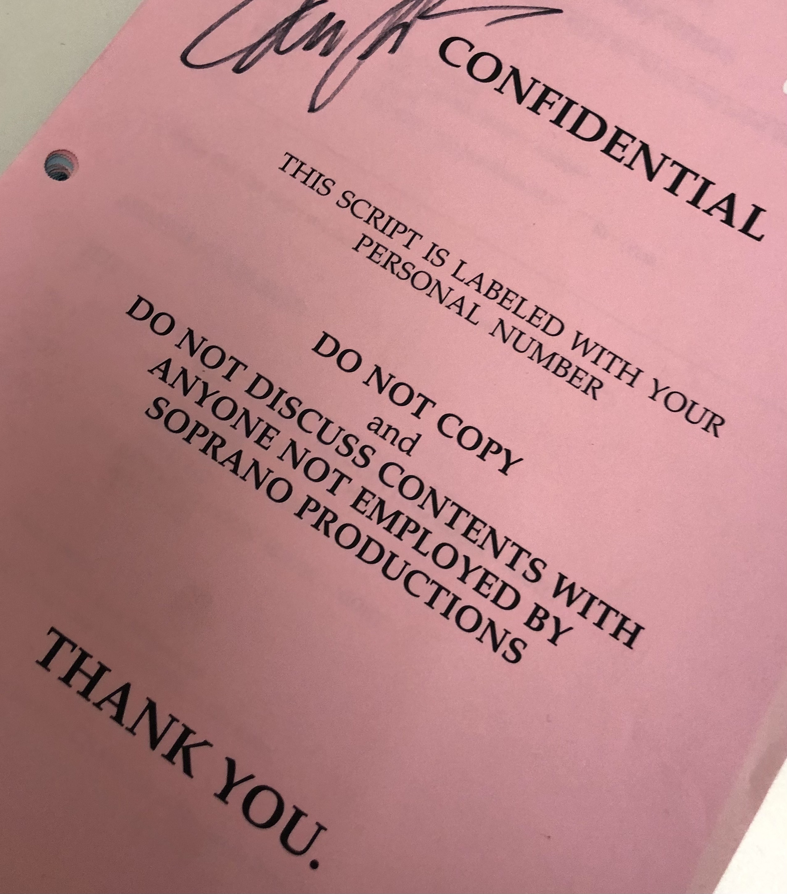 Charitybuzz: Edie Falco Signed Original Season 2 The Sopranos Script ...
