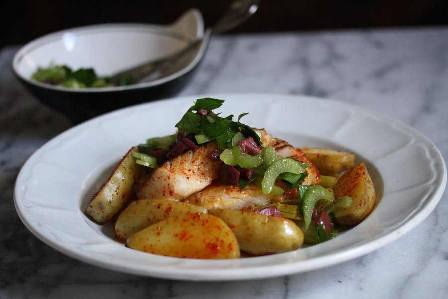 Seared Hake with Melted Leeks and Potatoes Recipe - AOL