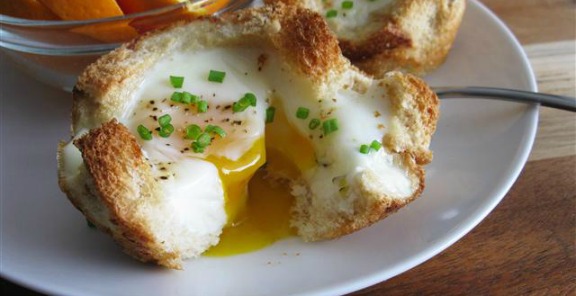 Baked Eggs in the Basket Recipe - AOL