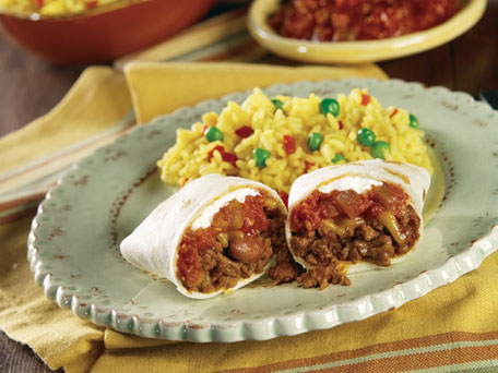 Beef & Bean Burritos Recipe - AOL
