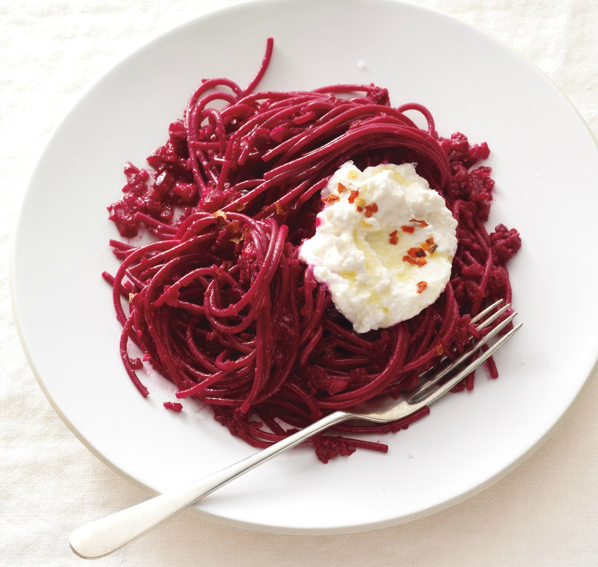 Beet Pasta with Ricotta Recipe - AOL