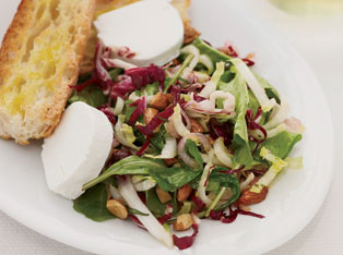 Bitter Greens with Almonds and Goat Cheese Recipe - AOL