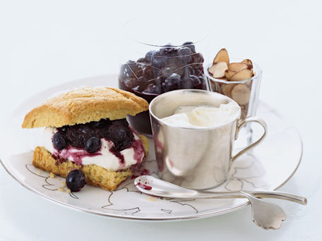 Blueberry-Almond Shortcakes with Crème Fraîche Recipe - AOL