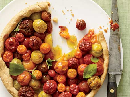 Cherry Tomato Tart with Basil Recipe - AOL