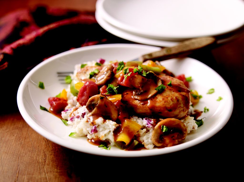 Chicken Cacciatore with Creamy Mashed Potatoes Recipe - AOL