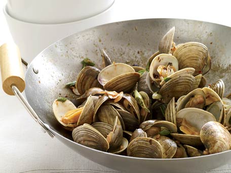 Clams with Pork and Golden Garlic Recipe - AOL
