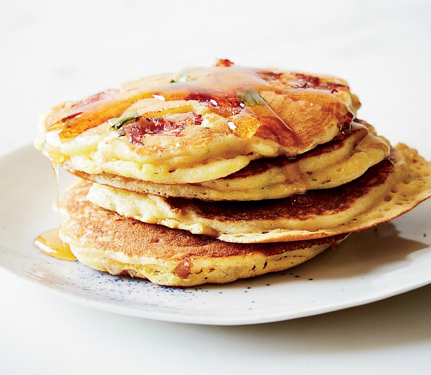 Country Ham Flapjacks with Maple Syrup Recipe - AOL